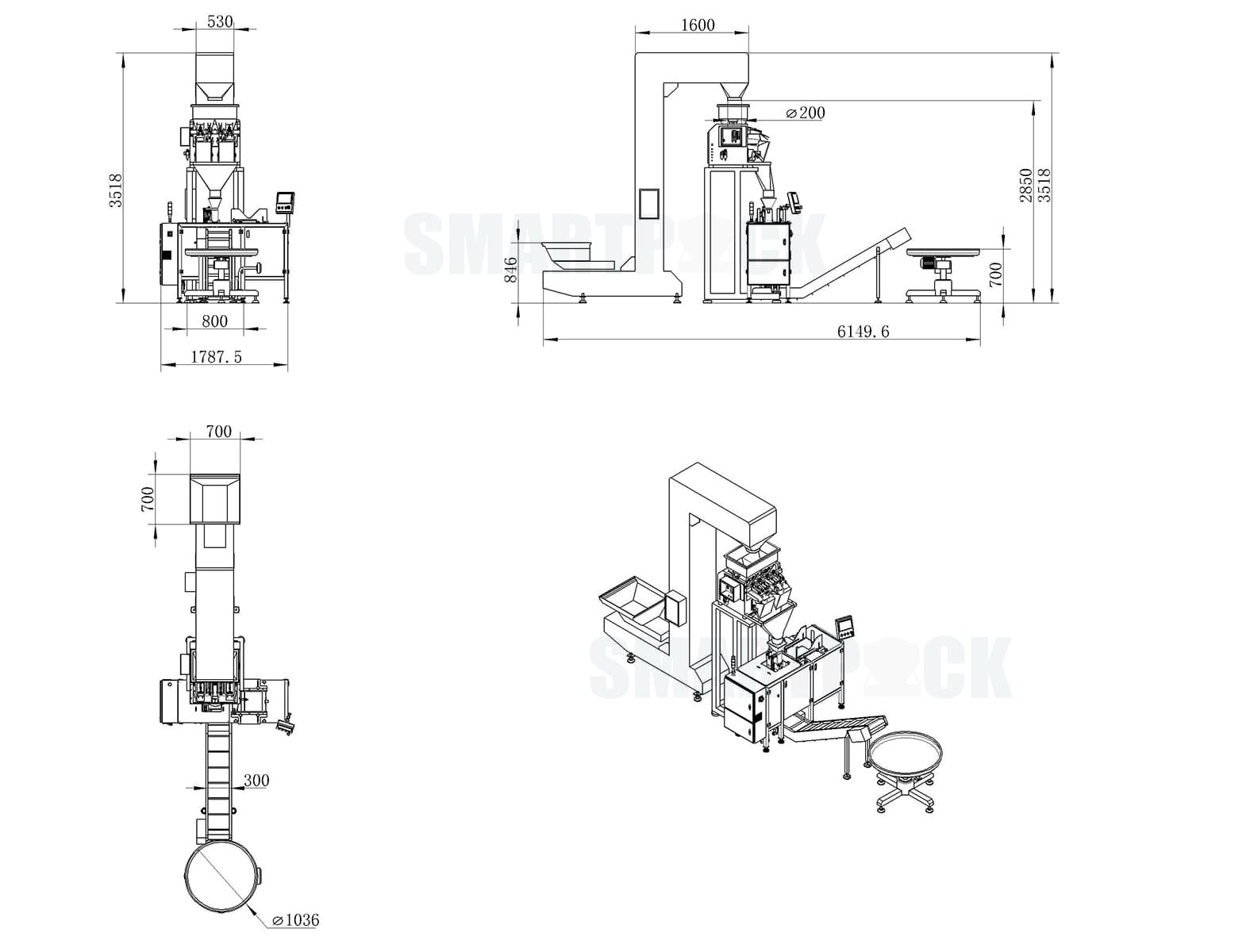 Linear Weigher Premade Pouch Packing Machines